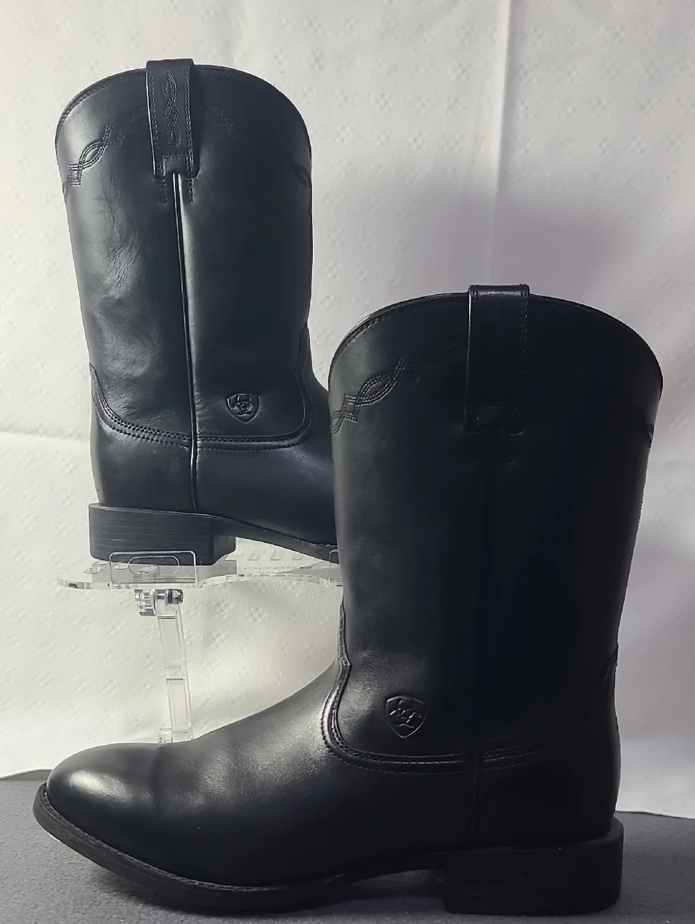 Ariat | Shoes | Ariat Black Leather Heritage Western Boots Sz 1ee ...
